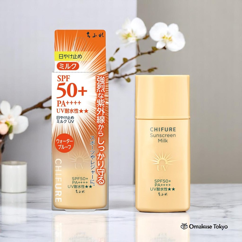 Chifure Waterproof Sunscreen Milk UV SPF50+ 30ml – Omakase Tokyo
