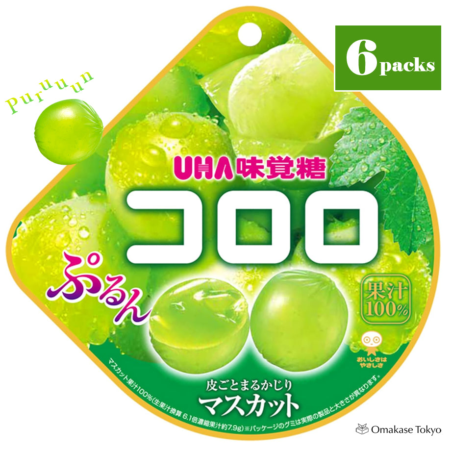 UHA Mikakuto Kororo Muscat Grape Gummy Candy (Pack of 6 per box) – Omakase Tokyo