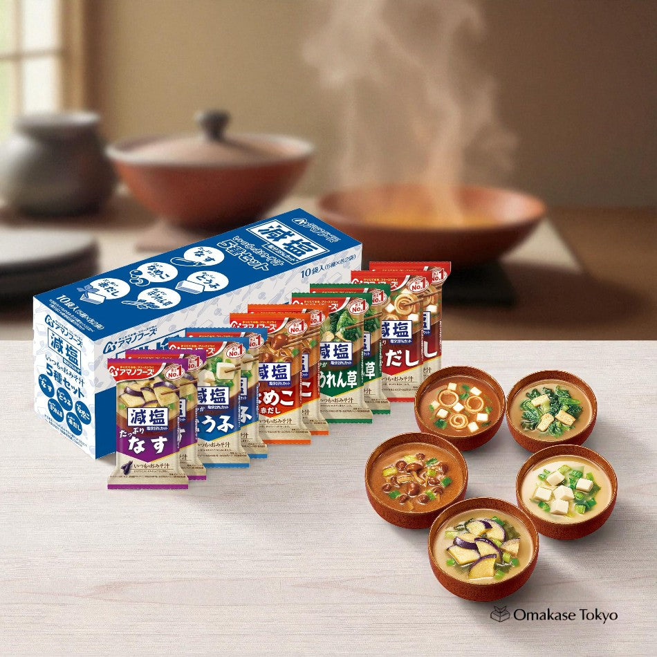 Amano Foods Less Salt 5 Types Set, 10 Servings – Omakase Tokyo