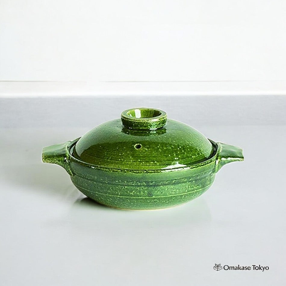 Saji Pottery Banko Ware Earthenware Pot Green – Omakase Tokyo