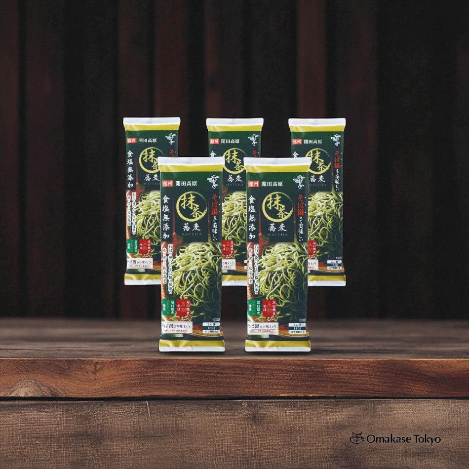 Hakubaku Soba Yu Matcha Noodles 5 Bags – Omakase Tokyo