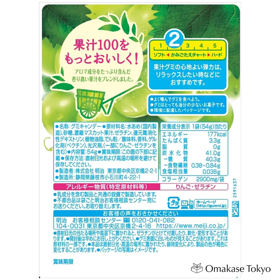 Meiji Fruit Gummy Candies Muscat Gummies 51g – Omakase Tokyo