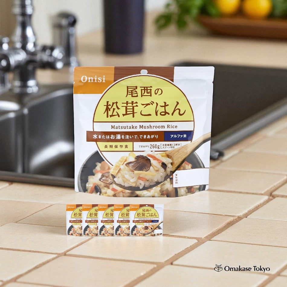 Bisai Foods Alpha Rice, 5 Packets, Matsutake Rice – Omakase Tokyo